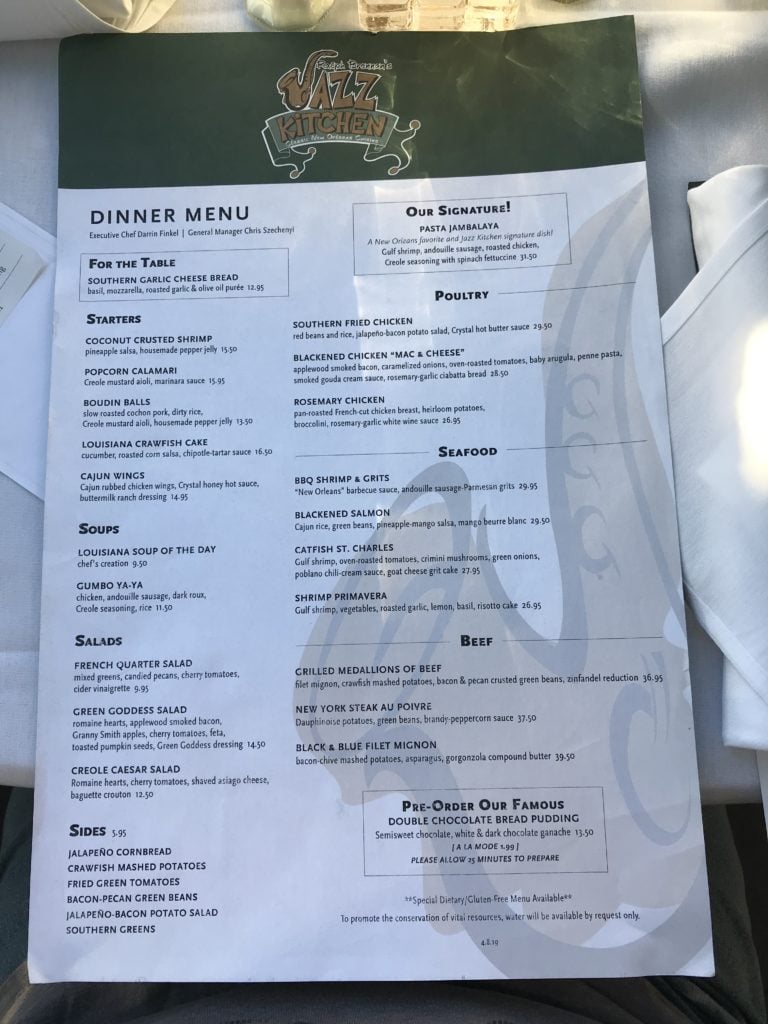 Ralph Brennan's Jazz Kitchen Dining Review- The Spice is Nice!