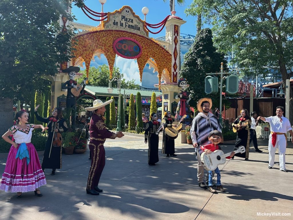 Coco at Disneyland - Plaza de la Familia 2025 Food & Entertainment