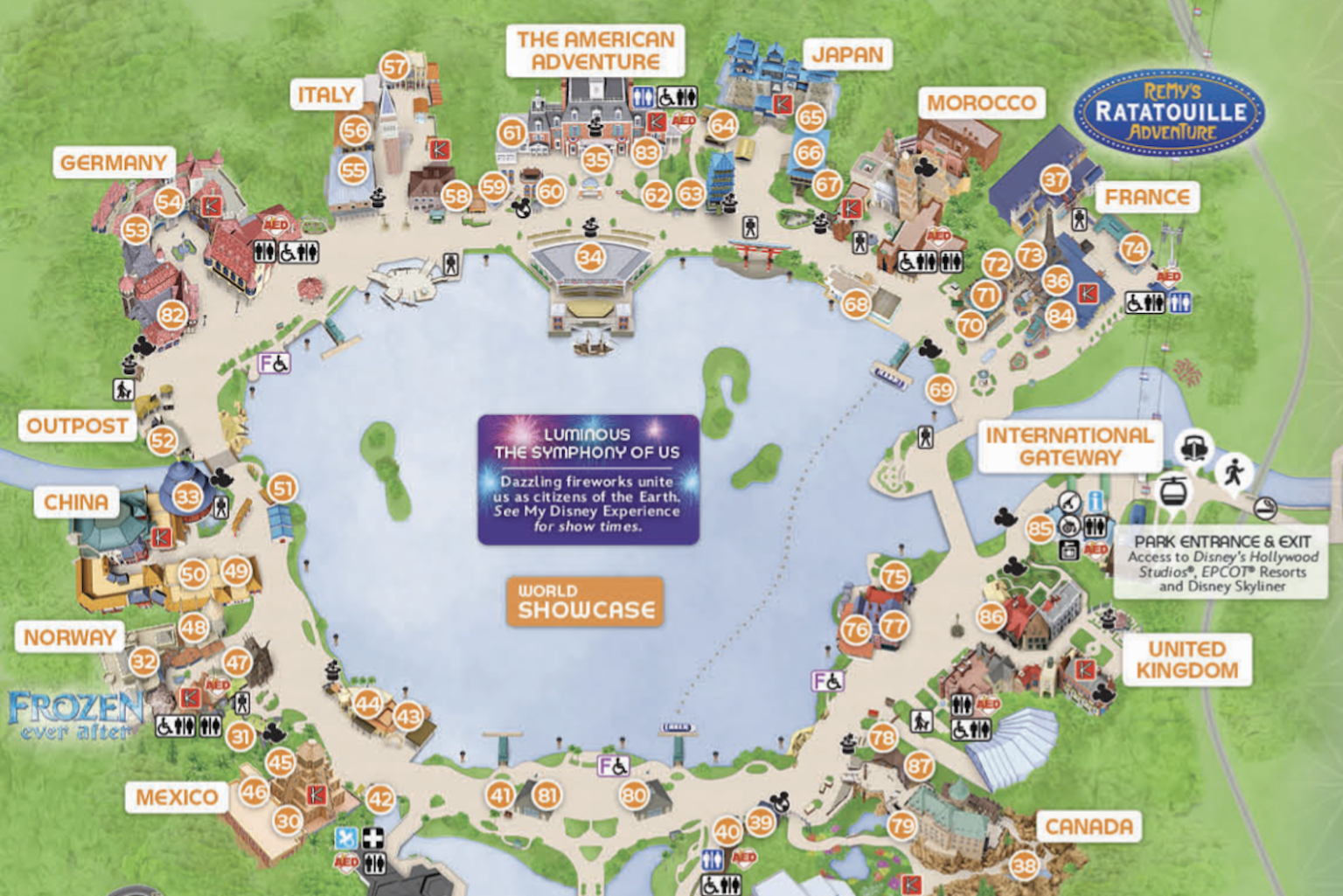 2026 EPCOT Map of Disney World (Printable PDF & Details)
