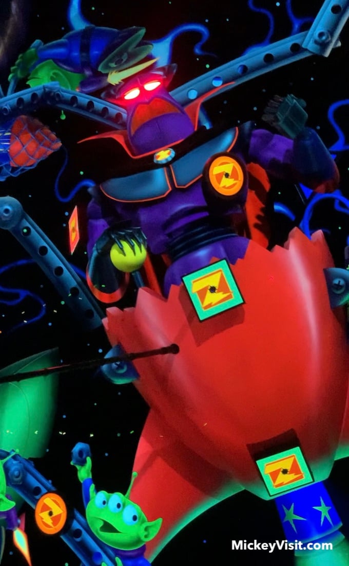 Secret Target in Buzz Lightyear Astro Blasters Worth 50,000 Points