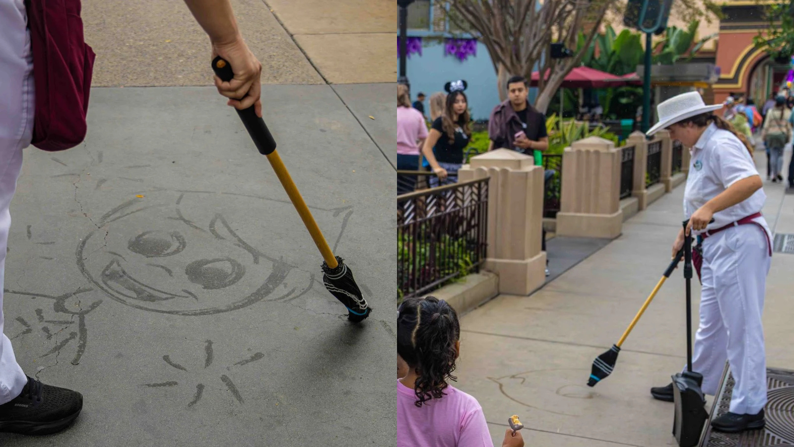 Disney Cast Members Reveal Secrets of Broom Water Painting and How They ...