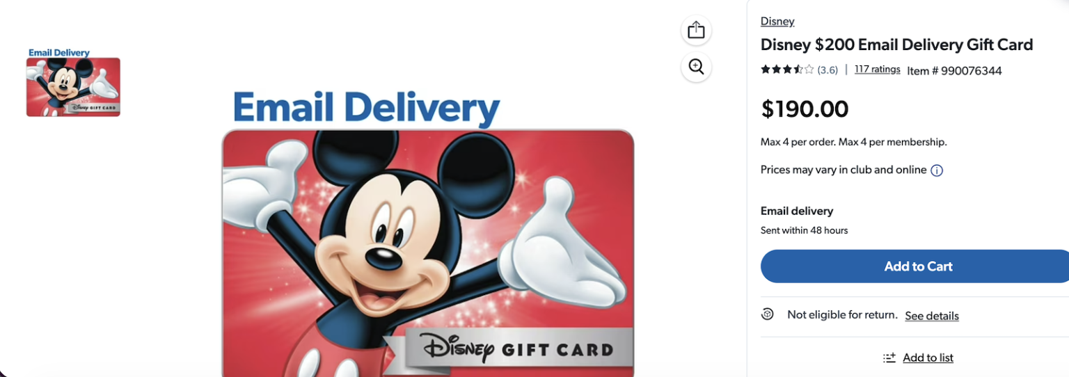 2 New Disney Gift Card Discounts and Deals Just Released - Mickey Visit ...