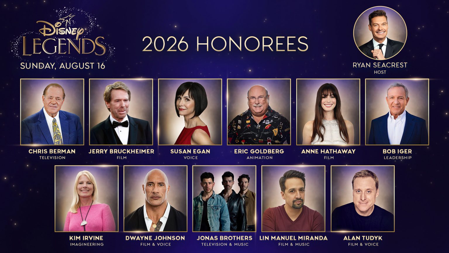 Disney Legends Award Honorees Revealed For 2026 D23 - Mickey Visit ...